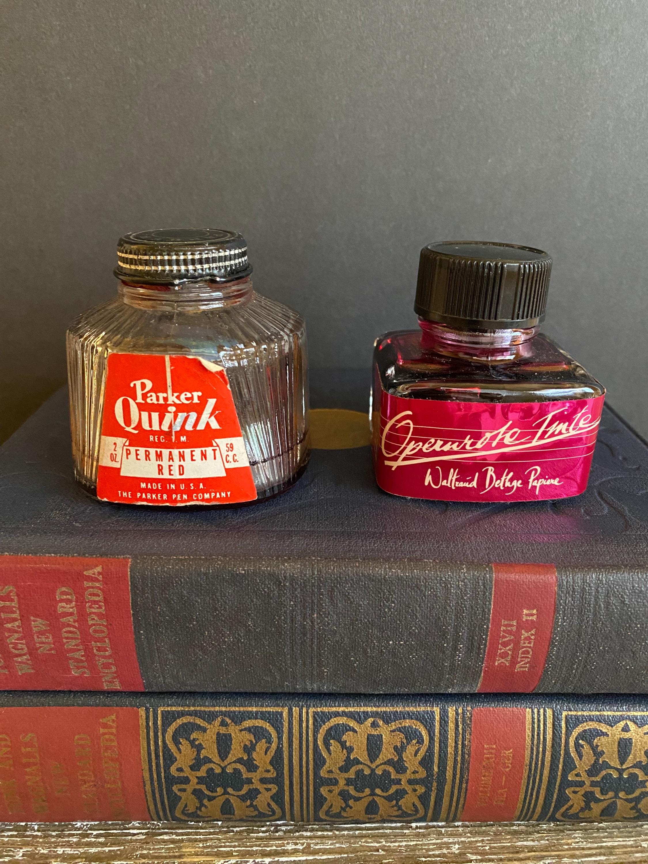 Vintage Ink Bottle Collection: Mont Blanc, Pelikan, Parker Quink - Etsy