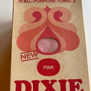 1960s Dixie Paper Towels: Vintage Pink Bathroom Decor, NOS - Etsy