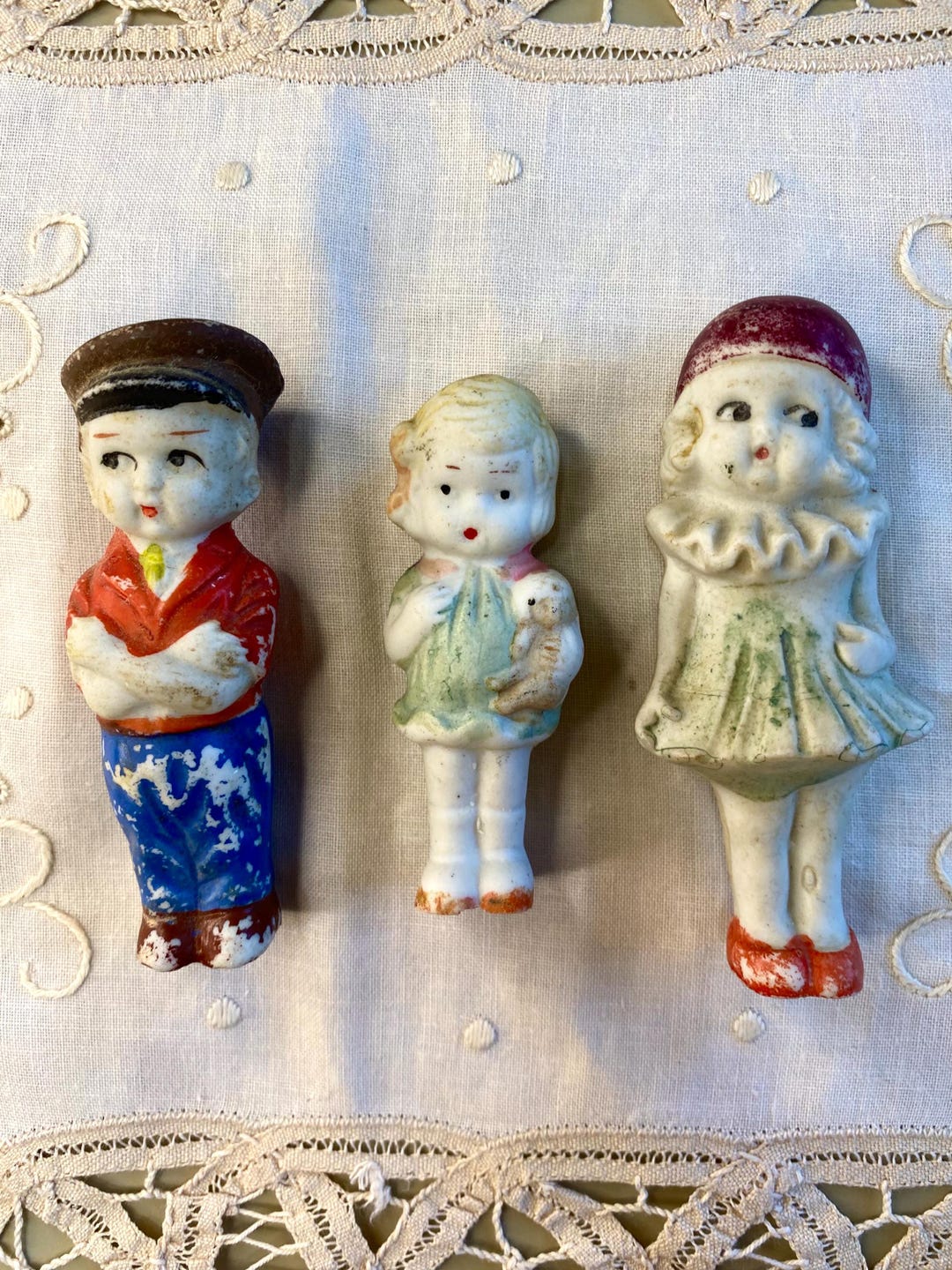 Three 1920s-30s Penny Dolls, Japan, Bisque Dolls, Frozen Charlotte ...