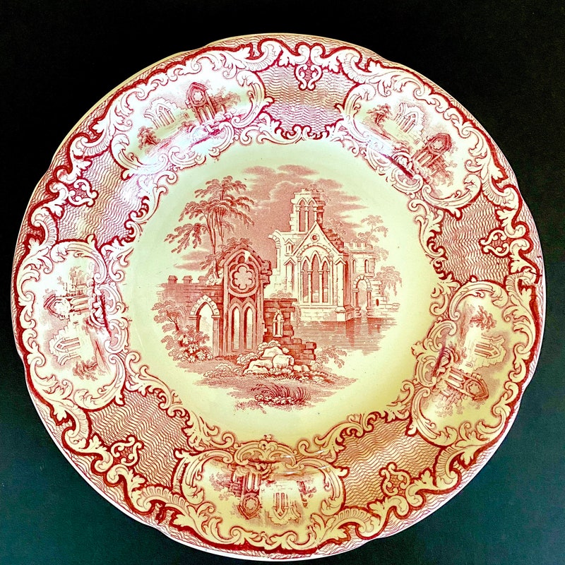 Red Transfer Ware - Etsy