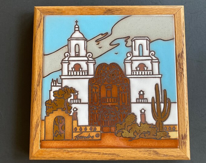 Cleo Teissedre Hand Painted Tile, Southwestern Wall Art, Native ...