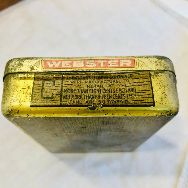Antique Vintage Webster Cigar Co. Tobacco Tin Tobacco - Etsy