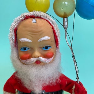 1950s Mechanical Santa Claus, Bell Balloons, Vintage Santa Claus Doll ...