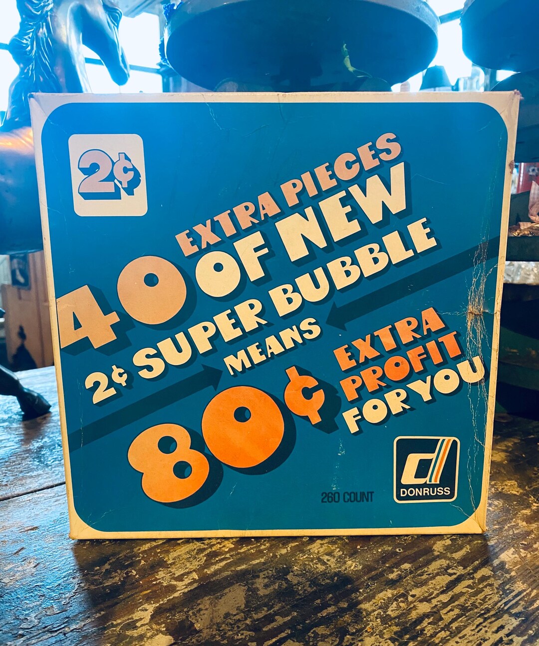 Vintage 50s Supper Bubble Chewing Gum Box, Chewing Gum Store Display ...