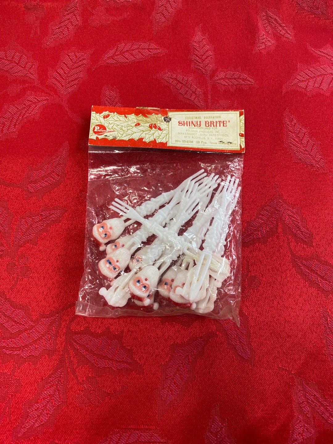 Vintage Shiny Brite Santa Appetizer Picks: Holiday Charcuterie Decor - Etsy