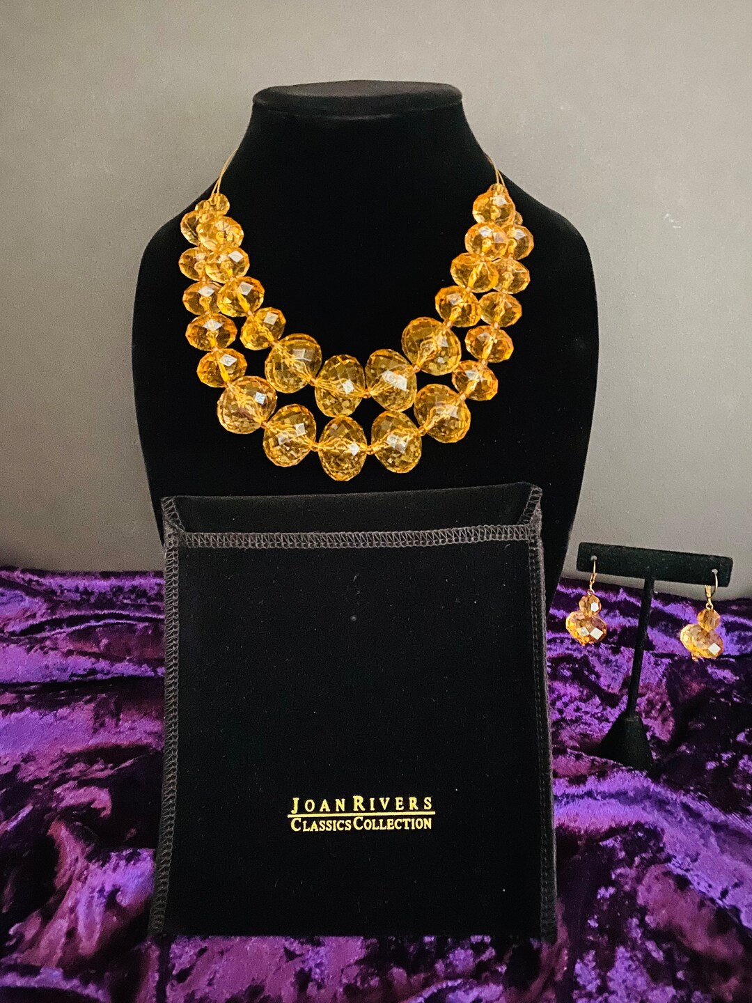 Joan Rivers Classics Collection Graduated Faux Topaz Double Strand ...