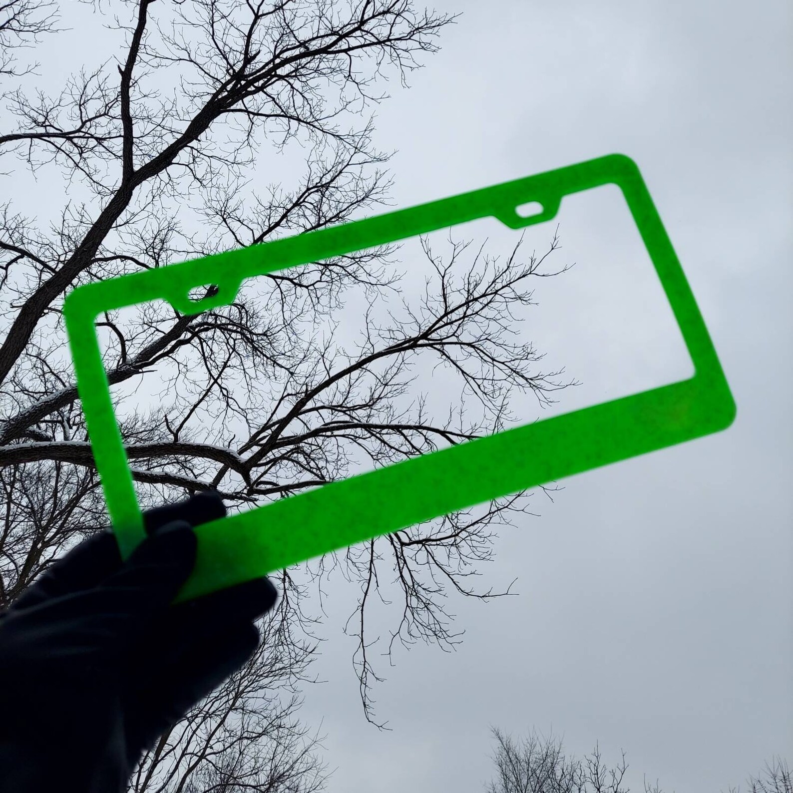 Pretty Resin Neon Green License Plate Frame for Women Bright | Etsy