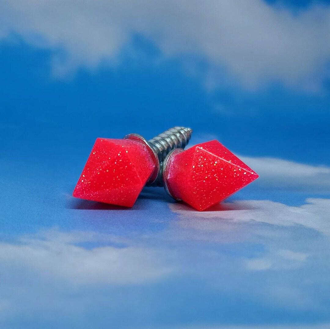 Pretty Neon Pink Glitter Resin License Plate Frame Screws - Etsy