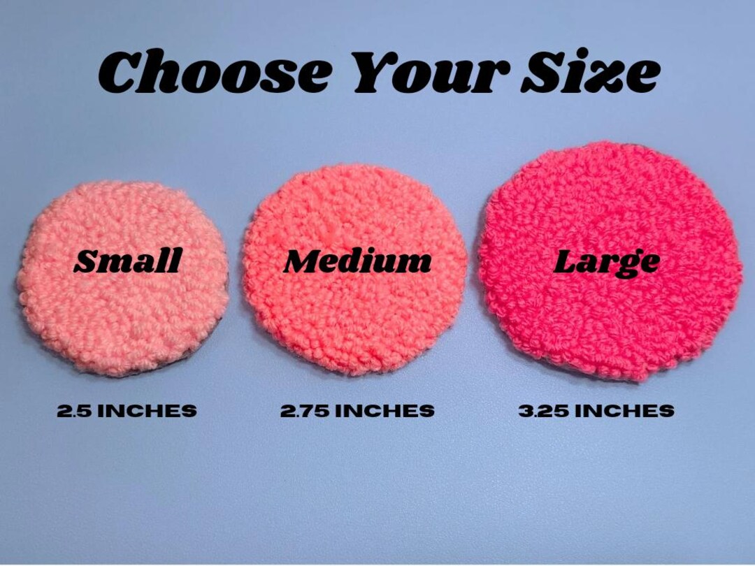 Set of 2 Car Coasters, Punch Needle Car Coasters, Solid Color Car Coasters, Tufted Car Coasters ...