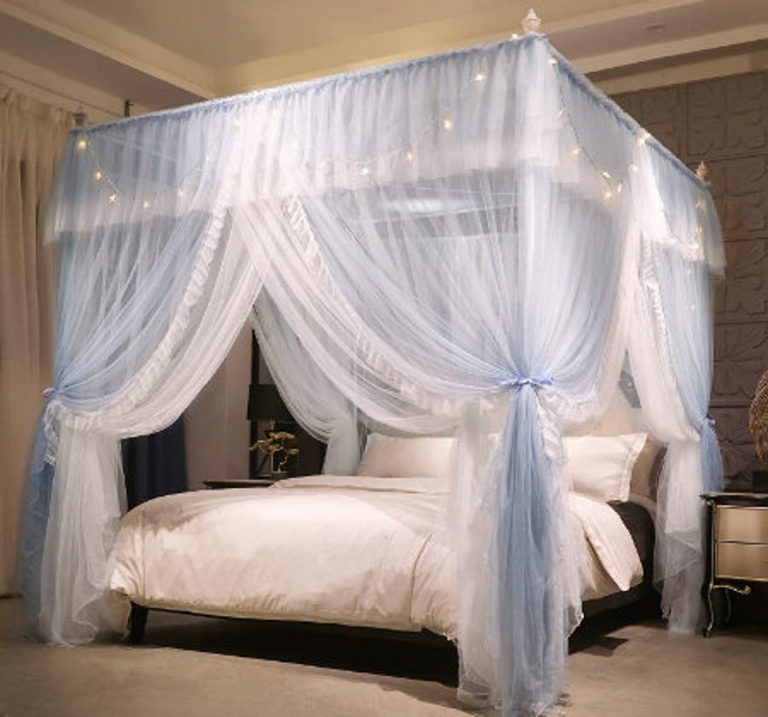 Mosquito Net for Girls Adults Bedroom Decoration Grаy/white, Black 4 ...