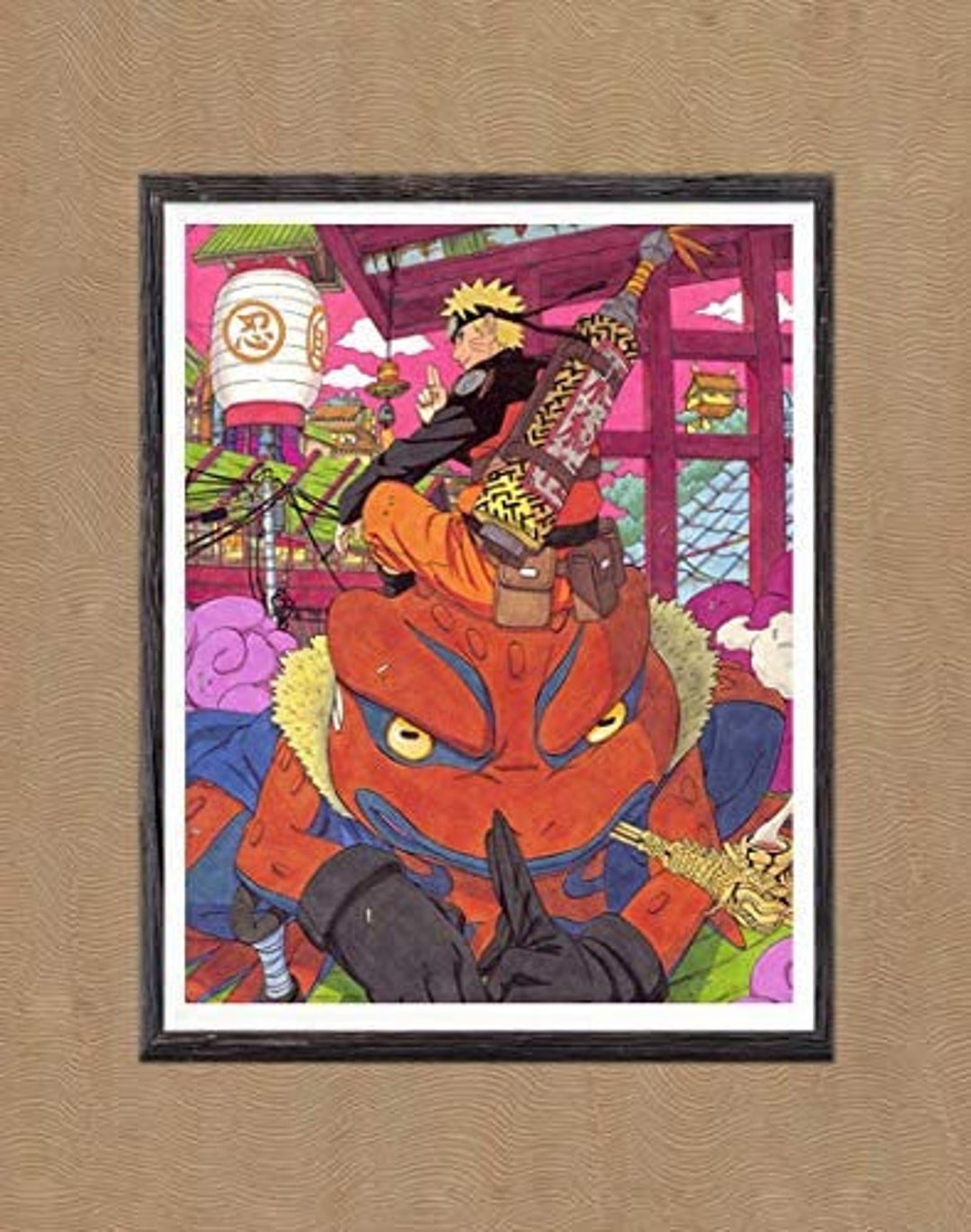 Hokage of Fire Ninja Naruto Uzumaki Poster Canvas Home - Etsy