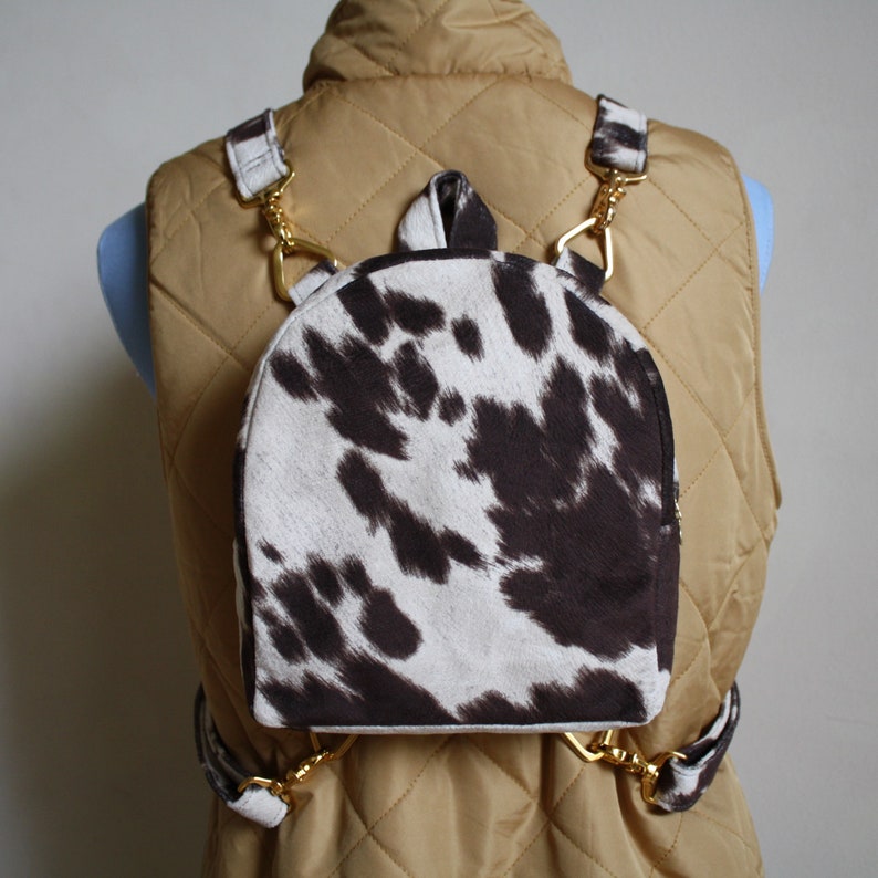 Mini Convertible Adjustable Backpack fake/faux Synthetic | Etsy