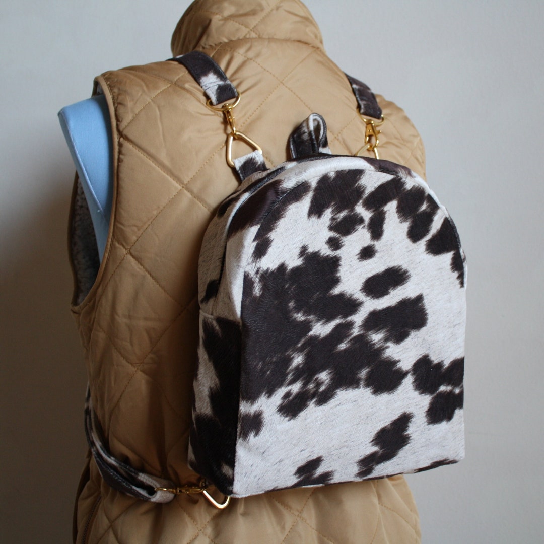 Small Convertible + Adjustable "cowgirl" Backpack (fake/faux Synthetic ...