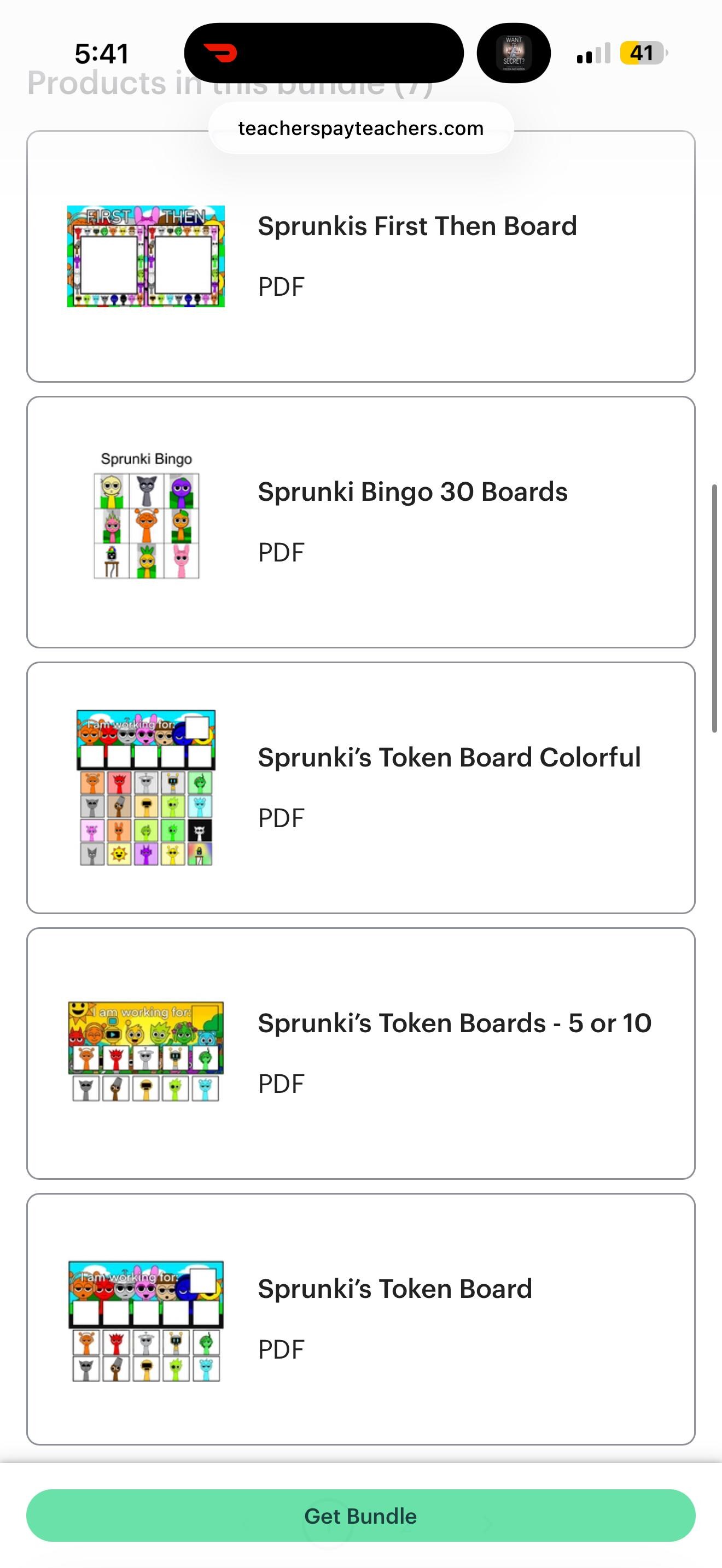Sprunki ABA Bundle | Token Boards | First Then Board | Bingo - Etsy