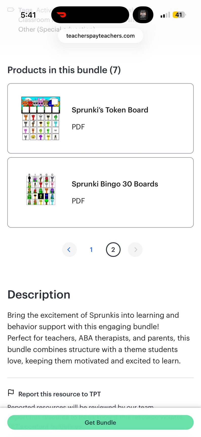 Sprunki ABA Bundle | Token Boards | First Then Board | Bingo - Etsy