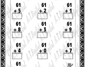 30 Printable Single Digit Addition Worksheets. Preschool-2nd - Etsy
