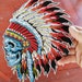 Skull Indian Native Chief Feathered Warrior Symbol Embroidered - Etsy