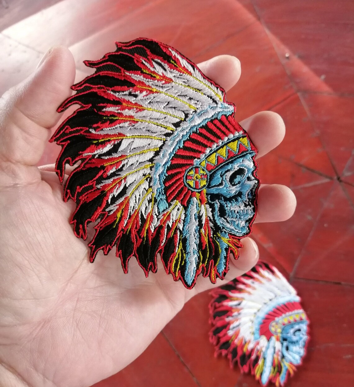 2pcs. Skull Indian Native Chief Feathered Warrior Symbol - Etsy