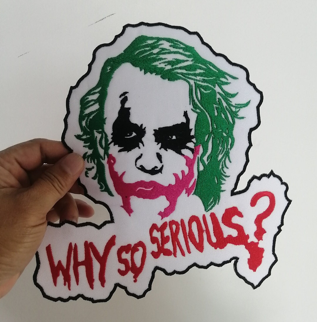 Large Joker Why so Serious Batman Movie Crazy Face Symbol - Etsy