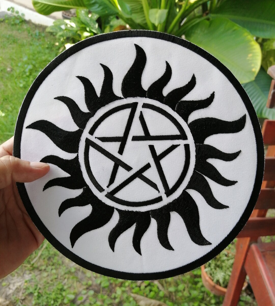 Pentagram Pentacle Possession Grim Reaper Satan Dark Symbol Embroidered Iron on Sew Patch - Etsy