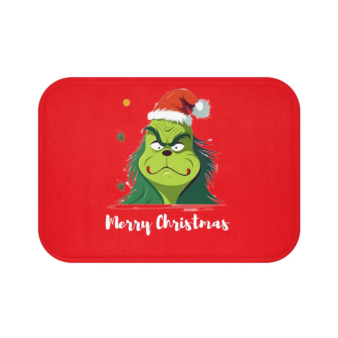 Grinch Bathroom Rug / Grinch Bath Mat Merry Christmas / Holiday ...