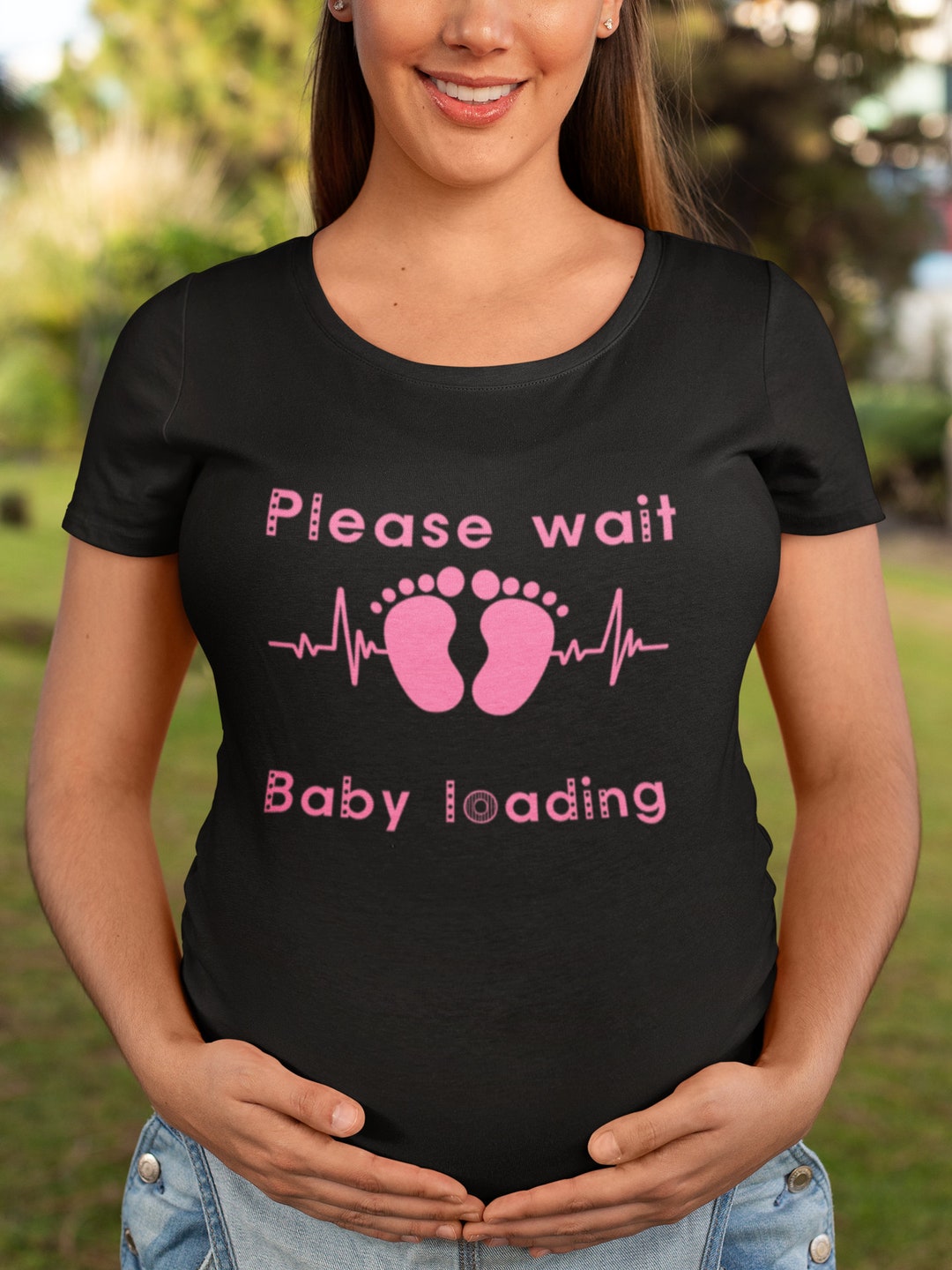 Baby Loading Pregnant Customized T-shirt / Baby Shower Shirt / Gender ...