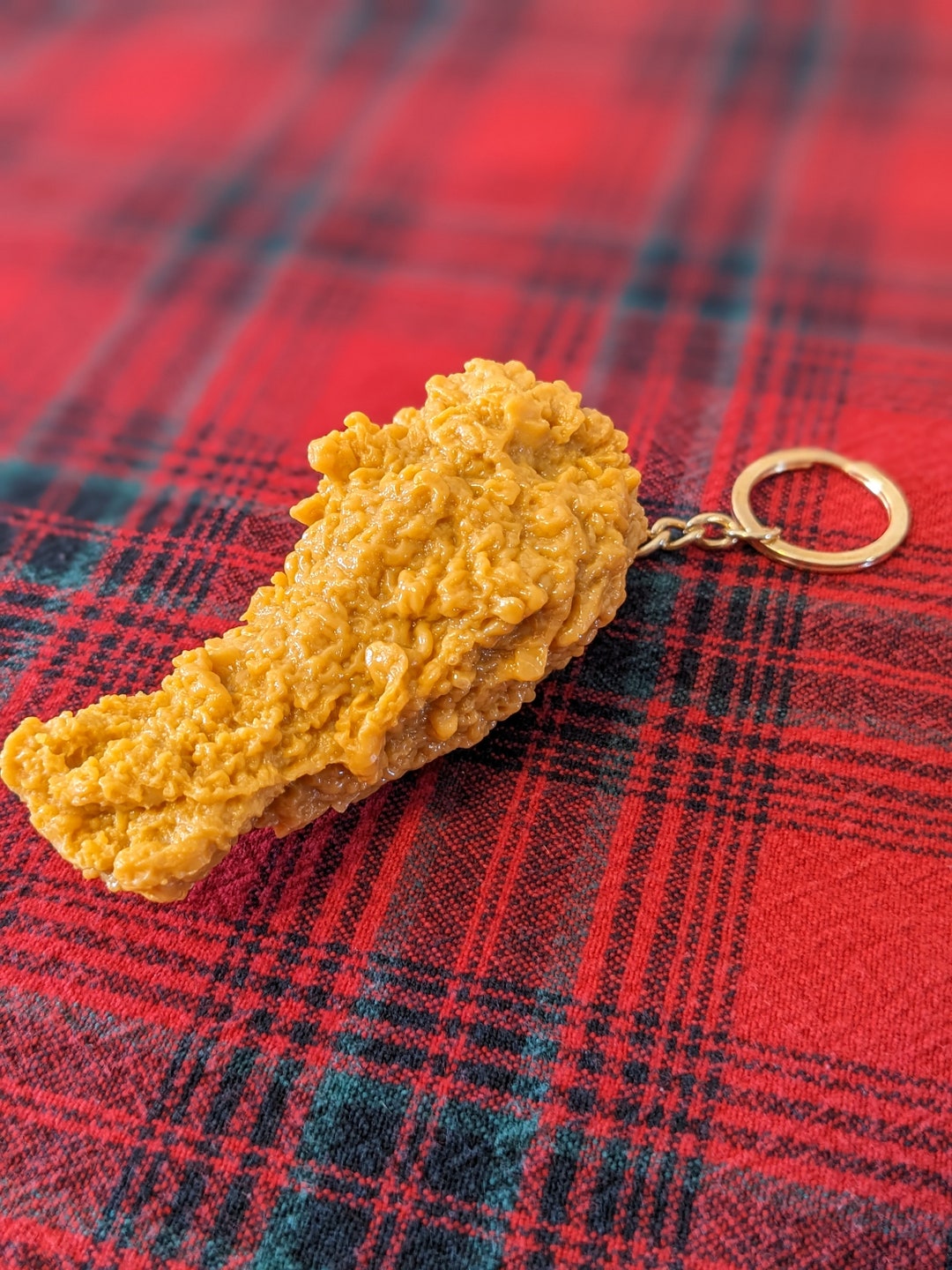 Fried Chicken Leg Keychain / Food Keychain / Funny Birthday Present ...