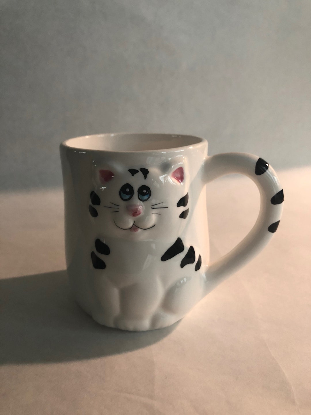 Vintage Lefton Hand Painted Cat Mug - Etsy