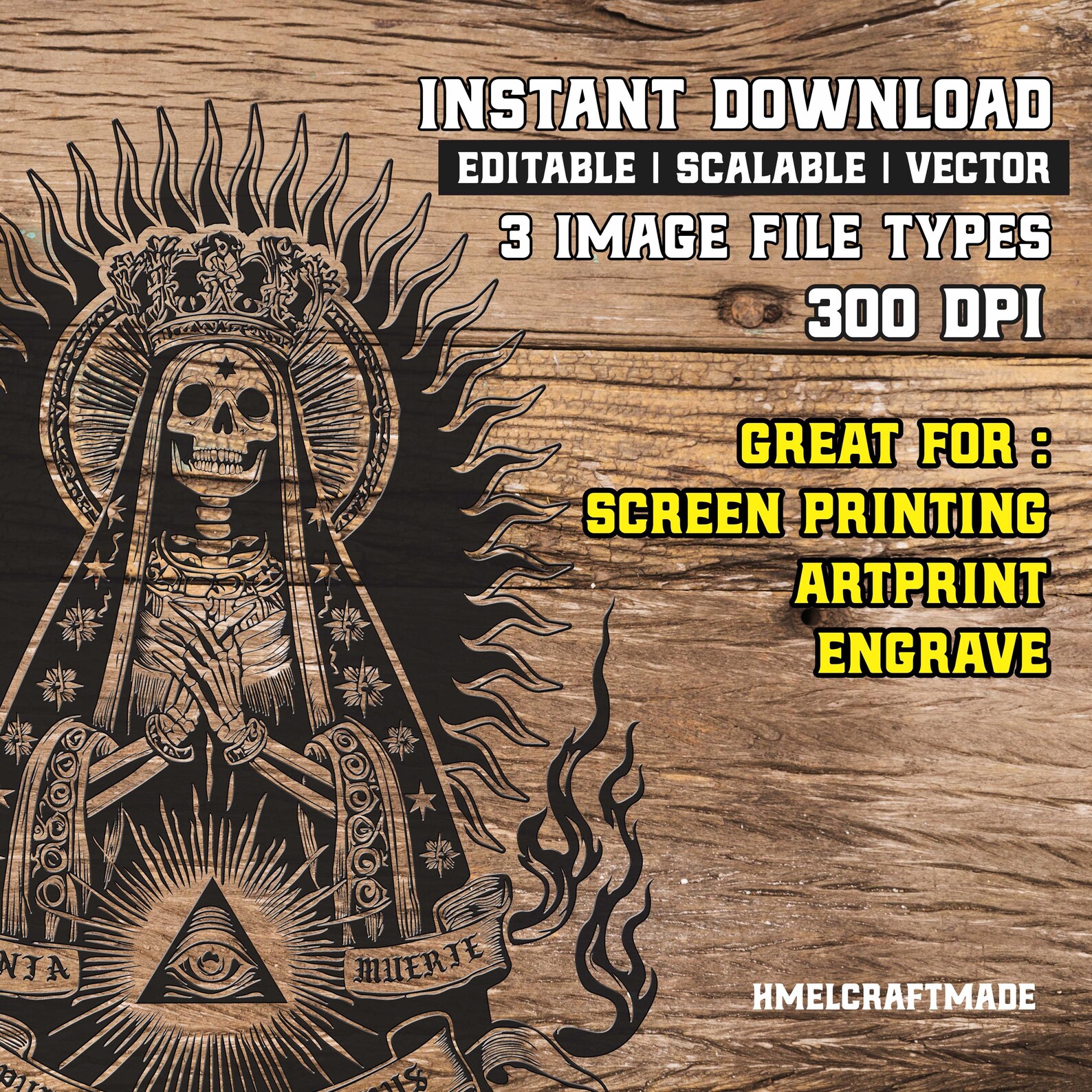 Santa Muerte Svg Clip Art, Saint Holy Death Digital Download, La ...