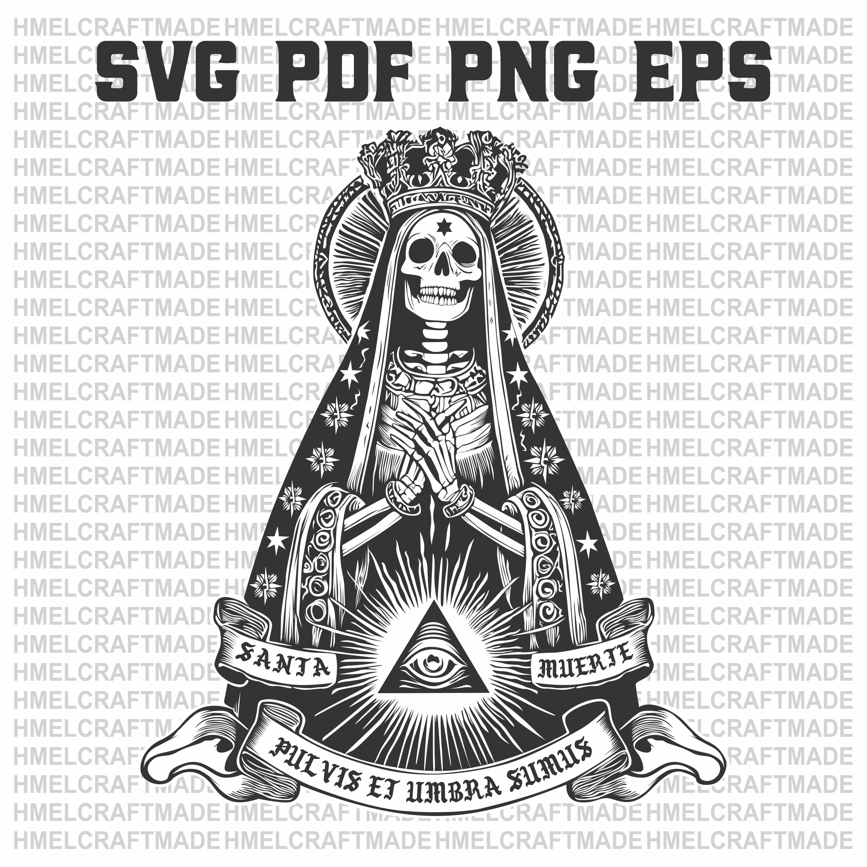Santa Muerte Svg Clip Art, Saint Holy Death Digital Download, La ...