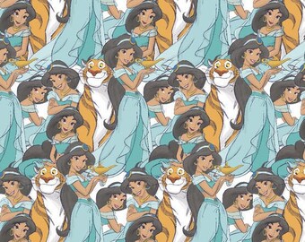Disney Aladdin Frames PRINCESS JASMINE METALLIC Fabric by the - Etsy