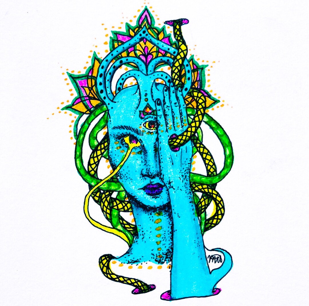 Blue Entity Print 7inx5in - Etsy