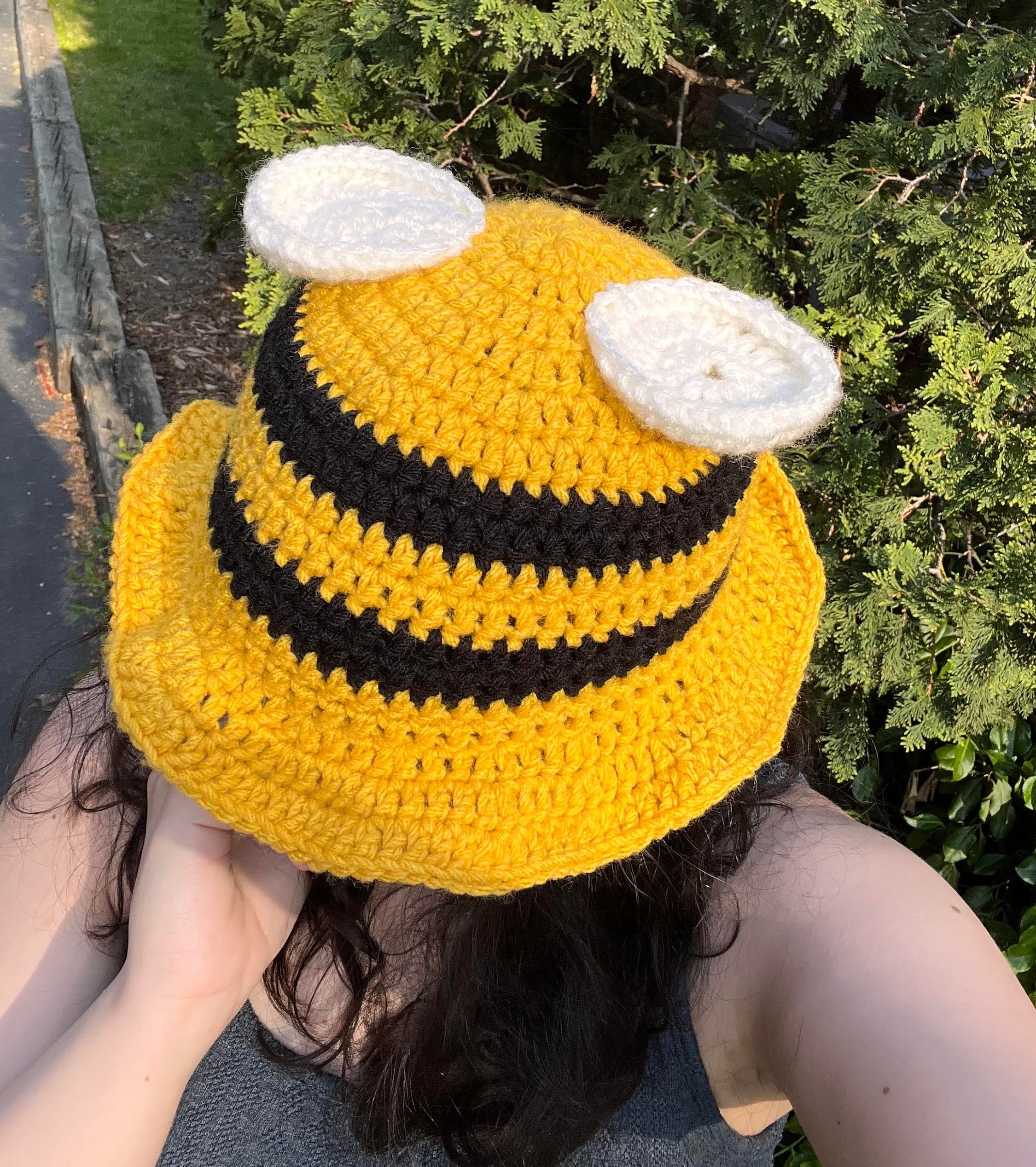 PDF Bumblebee Bucket Hat Crochet PATTERN | Handmade Bee Hat With Frilly ...