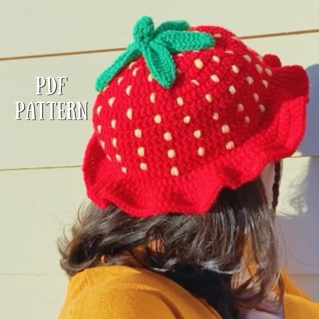 PDF Strawberry Shortcake Hat Crochet PATTERN | Strawberry Shortcake ...