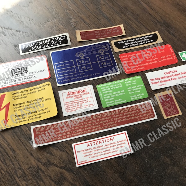 Mercedes Benz W124 Stickers - Etsy