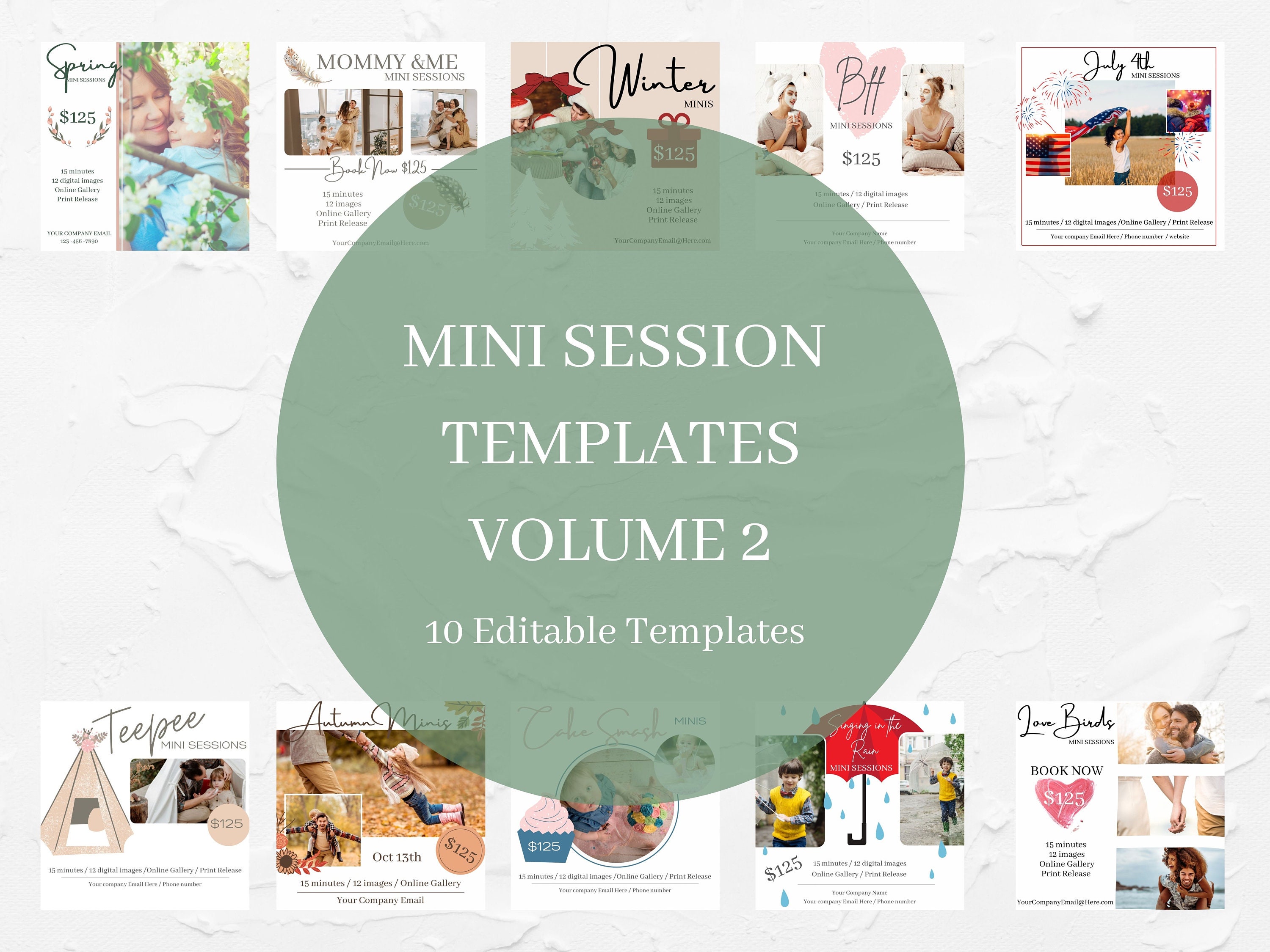 Mini Session Templates MEGA Bundle, Photography Marketing Bundle ...