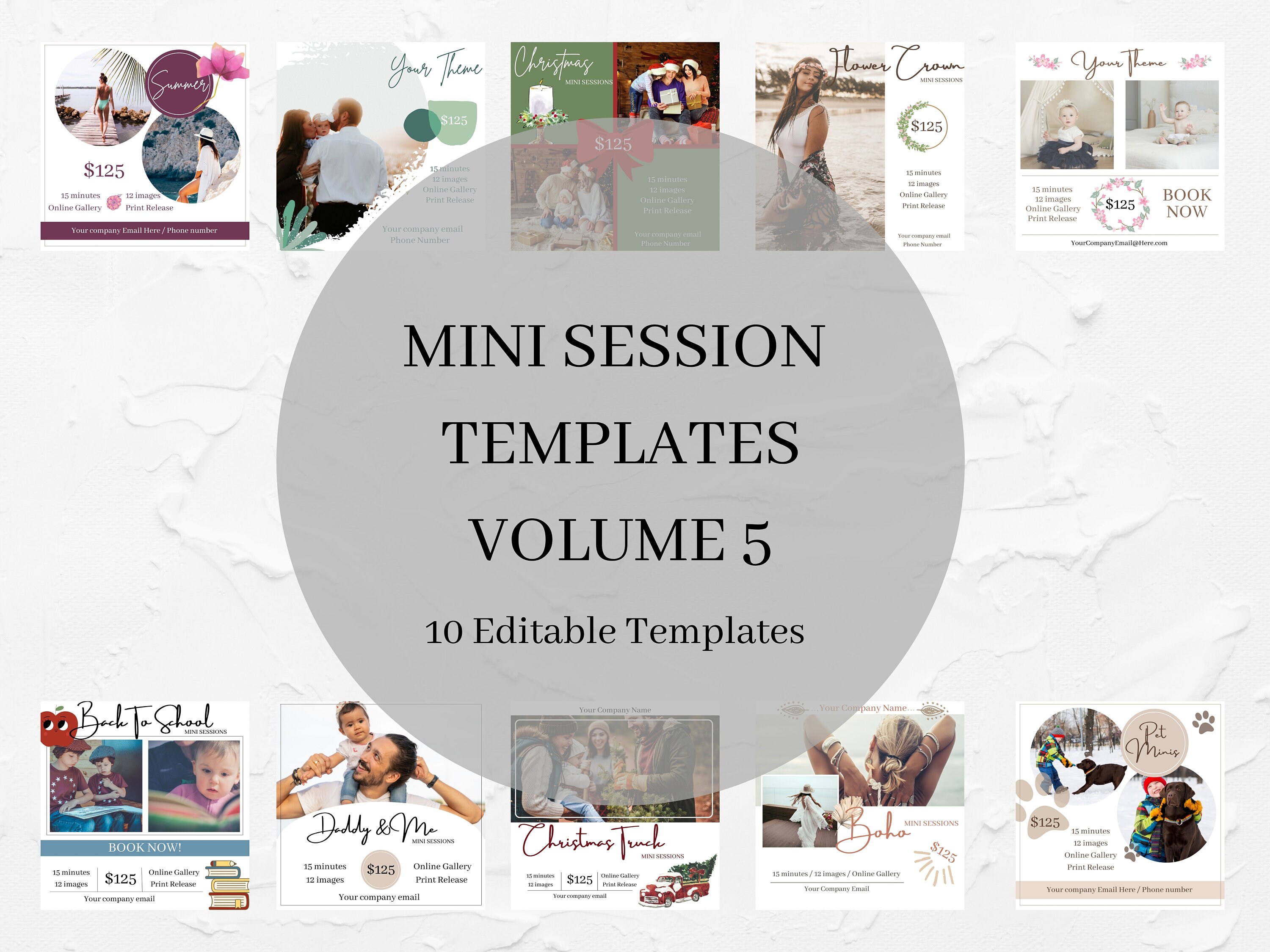 Mini Session Templates MEGA Bundle, Photography Marketing Bundle ...