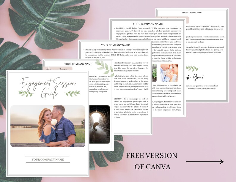 Photography Client Engagement Session Guide, Editable Canva Template ...