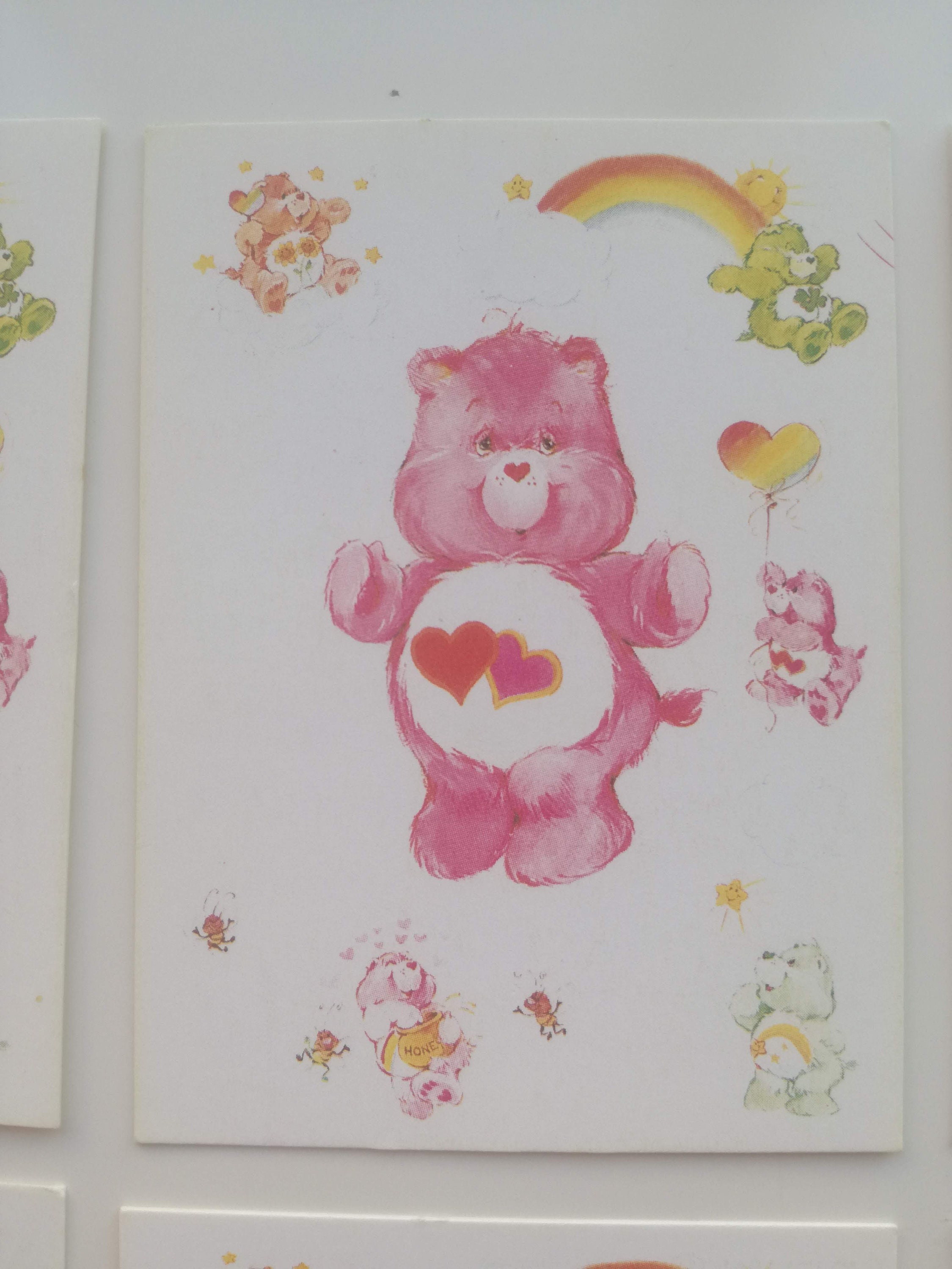 Vintage 1981 Care Bear Trading Cards Care Bear Cards Milano Stickers ...