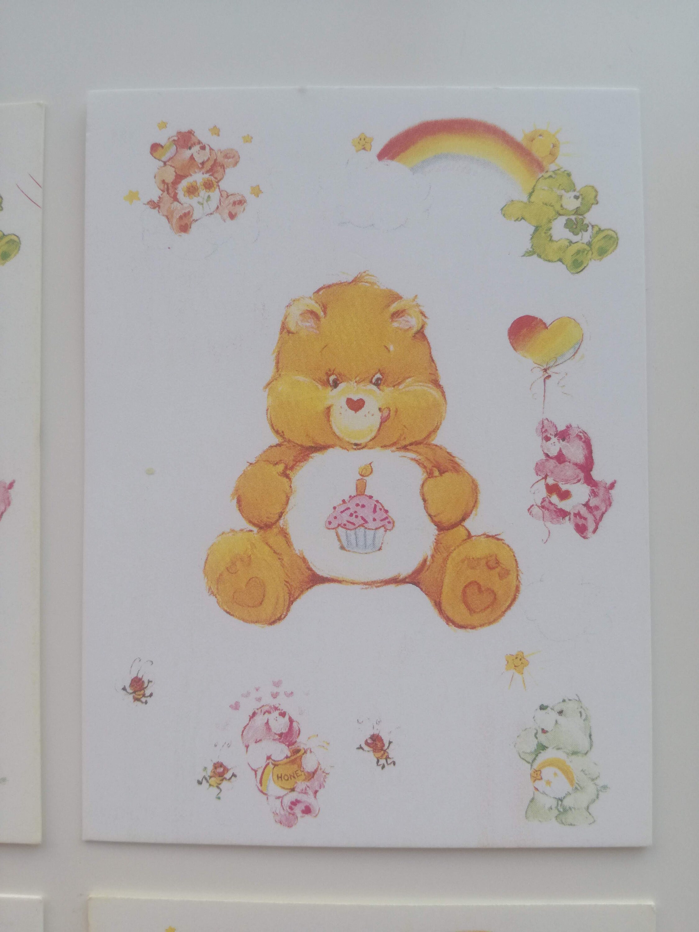 Vintage 1981 Care Bear Trading Cards Care Bear Cards Milano Stickers ...