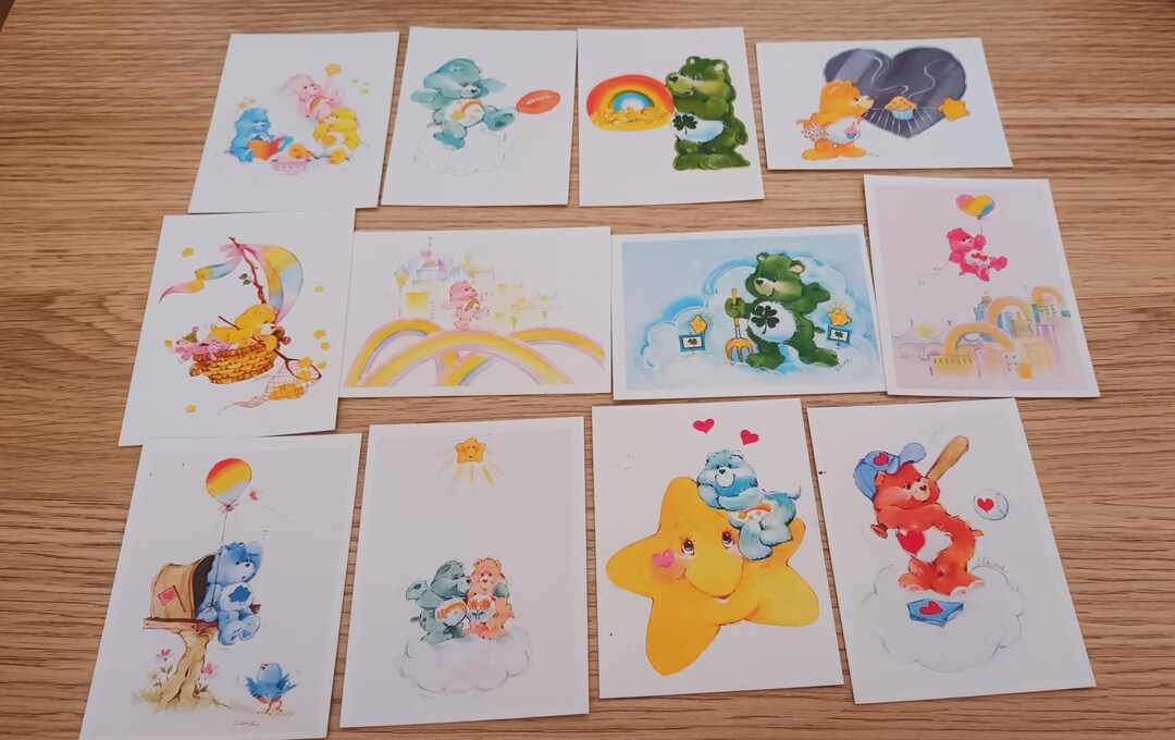 Vintage 1981 Care Bear Trading Cards - Milano - Care Bear Cards - Etsy