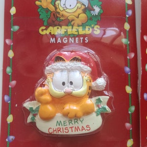 Vintage Garfield Ornament Fridge Magnets - From 1996 - Jim Davis - Fat ...