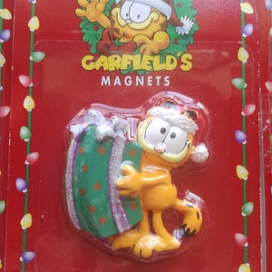 Vintage Garfield Ornament Fridge Magnets - From 1996 - Jim Davis - Fat ...