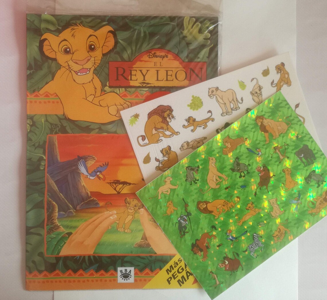 Vintage Lion King Maxi Sticker Sheets With Sticker Book - Etsy