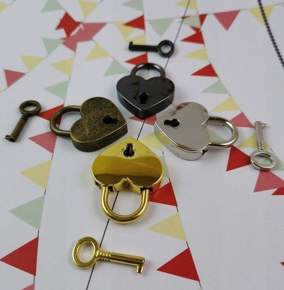 Love Lock Heart-shaped Padlock With Key Accessories Lock - Etsy