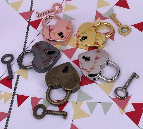 Love Lock Heart-shaped Padlock With Key Accessories Lock - Etsy