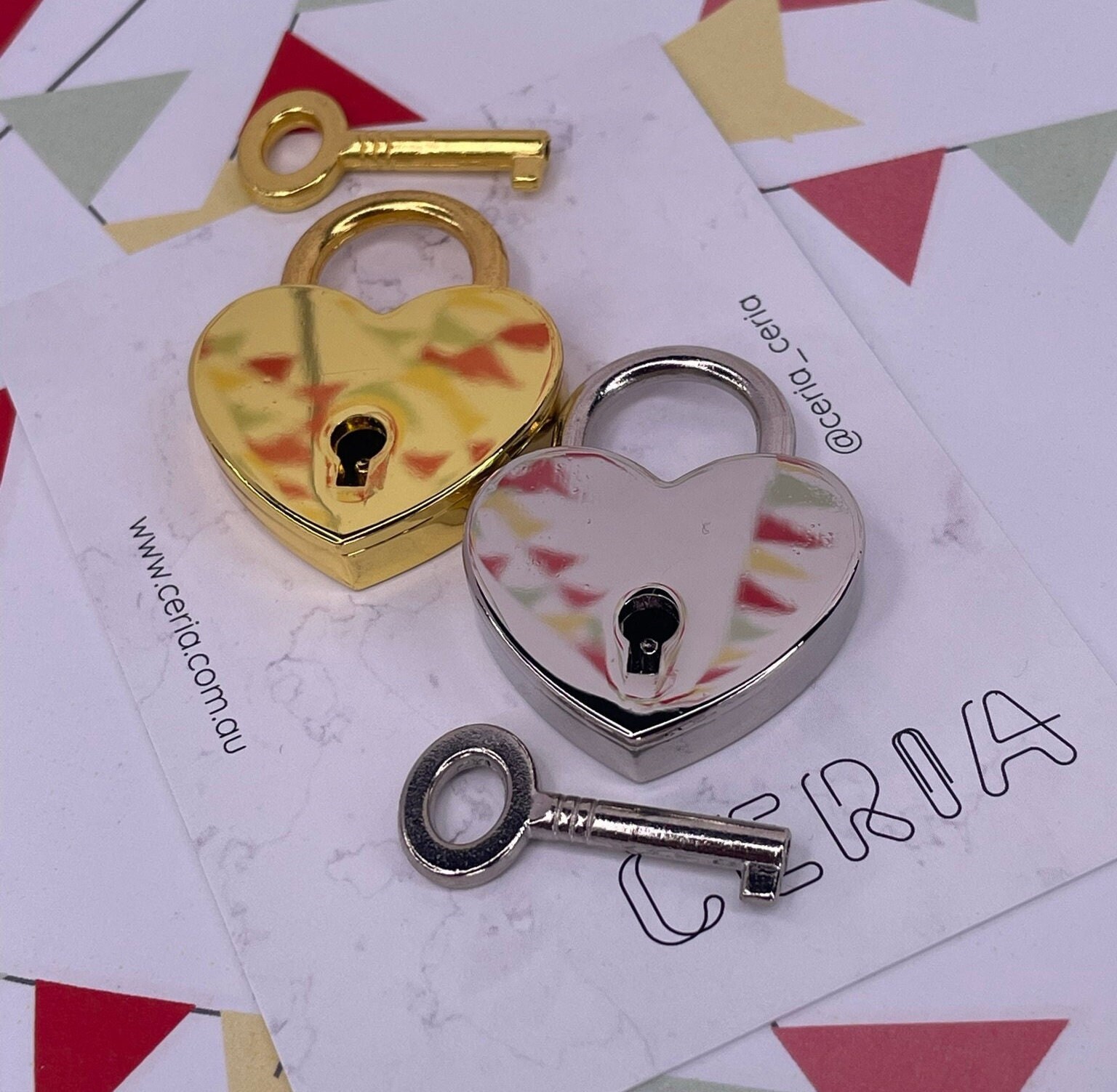 Mini Love Lock, Heart-shaped Padlock, Accessories Lock, Charm, Collar ...