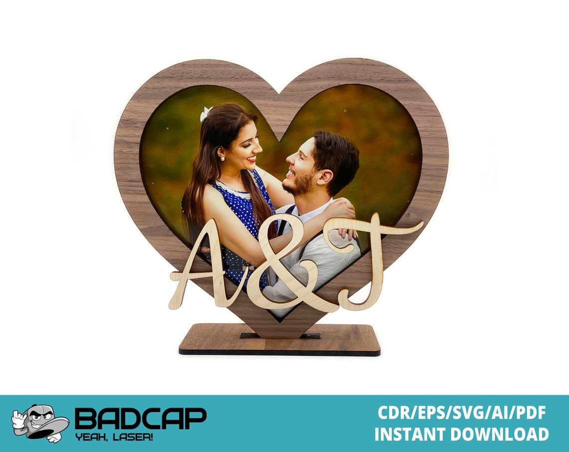 Heart Frame Template for Laser Cut All Letters Included | Etsy