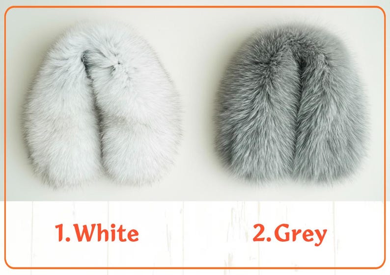 Easy Clip Detachable Versatile Saga Fox Fur Collar & Scarf With ...