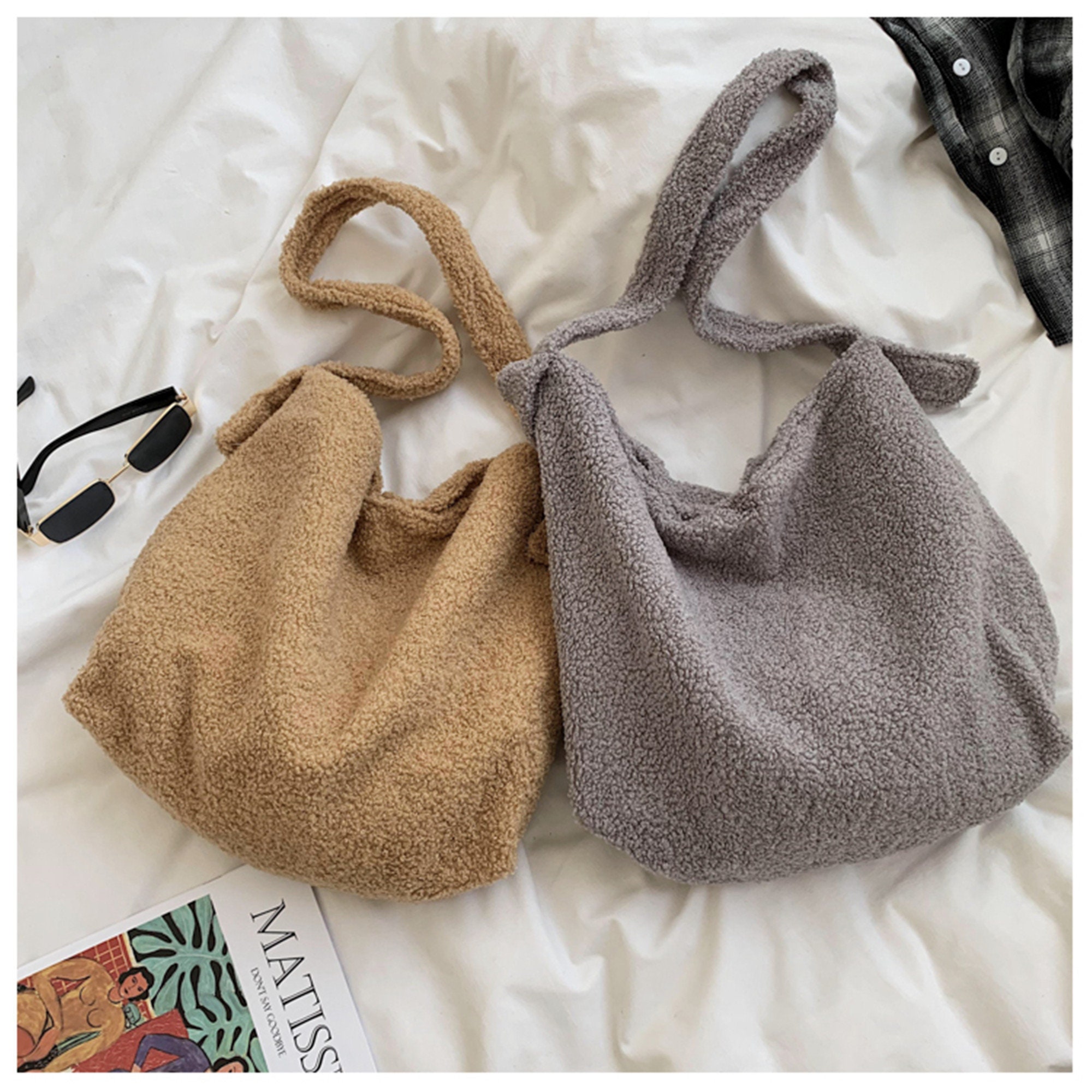 Fuzzy Shoulder Bag Fuzzy Purse Women Fashion Crossbody Bag Etsy